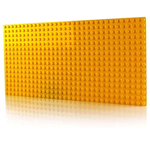 Yellow Building Blocks Build-up Board Baseplate: Sturdy & Compatible